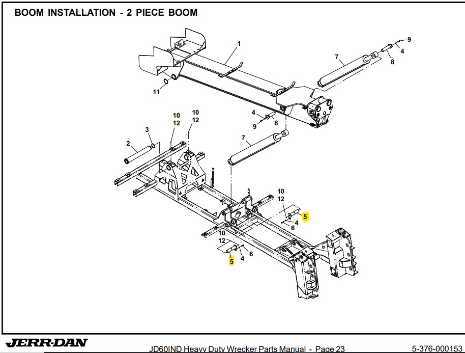3691000149 Pin Weld Wrecker Boom Lift - Tipton Tow Trucks